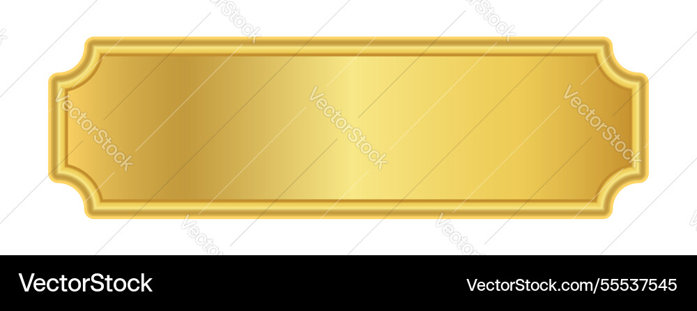 Gold label banner luxury golden frame name Vector Image