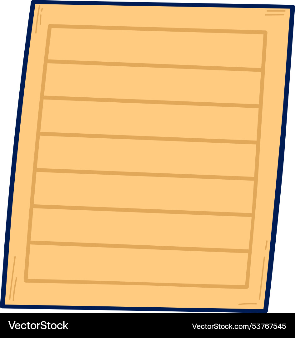 Handdrawn paper note sheet Royalty Free Vector Image