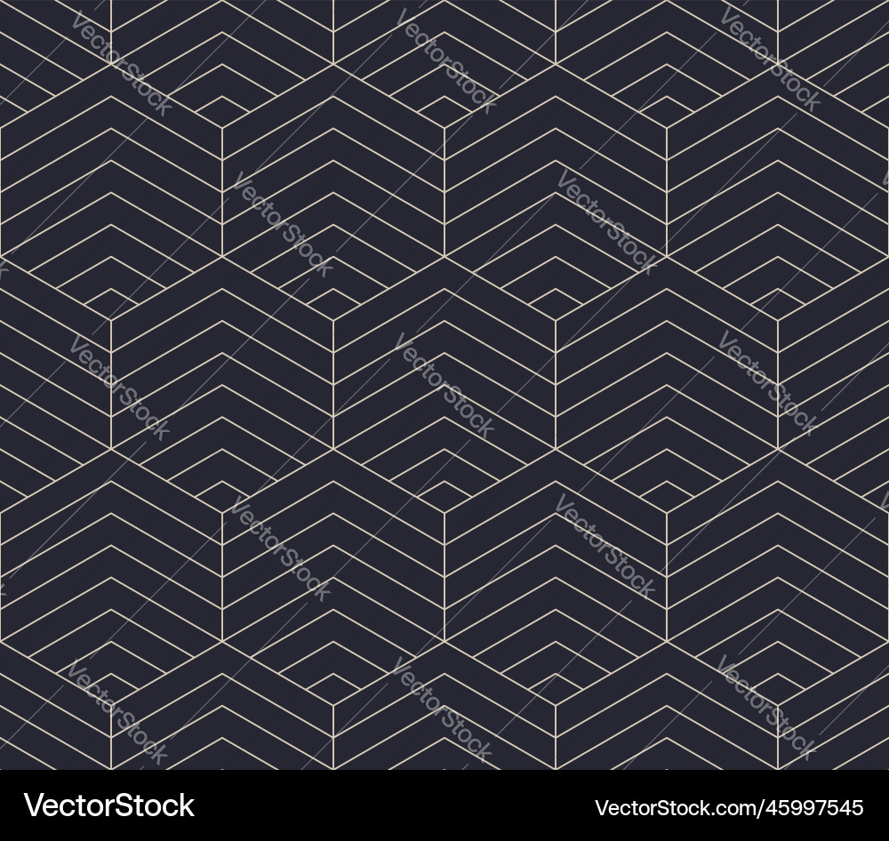 Hexagonal cell structure outline art seamless Vector Image