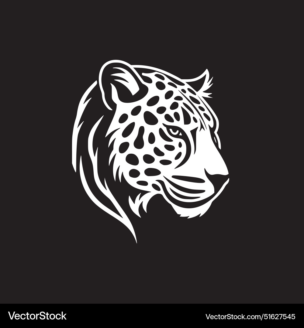 Leopard - minimalist and flat logo Royalty Free Vector Image