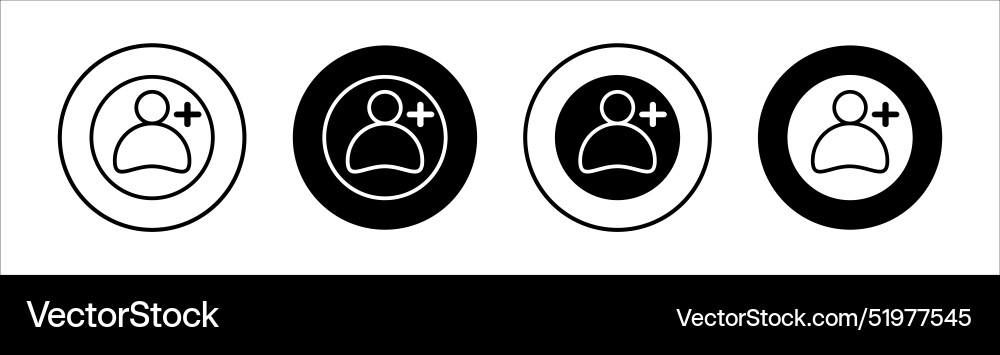 Signup flat line icon set thin Royalty Free Vector Image