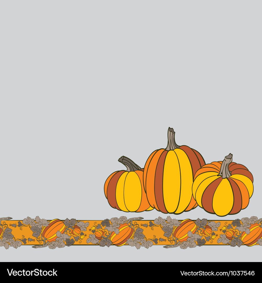 Autumn Pumpkin Pattern Royalty Free Vector Image