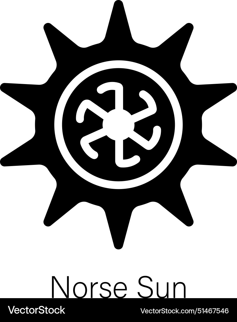 Norse sun Royalty Free Vector Image - VectorStock