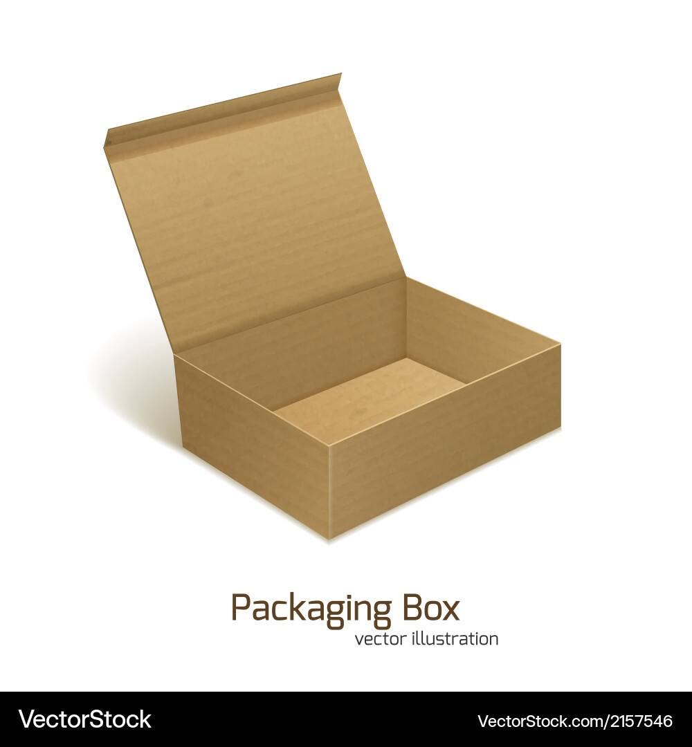 Paper packaging box Royalty Free Vector Image - VectorStock