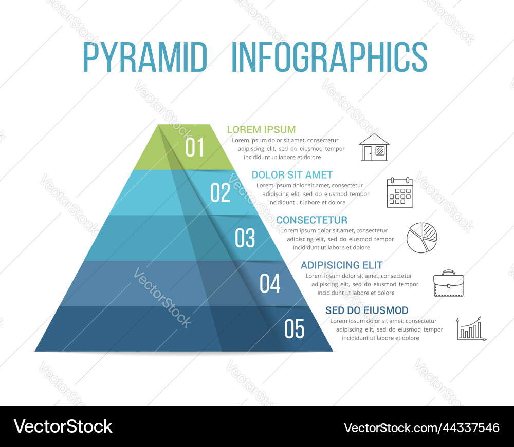 Pyramid infographics Royalty Free Vector Image