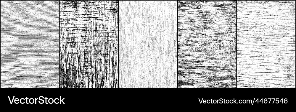 Set of distressed wood texture Royalty Free Vector Image
