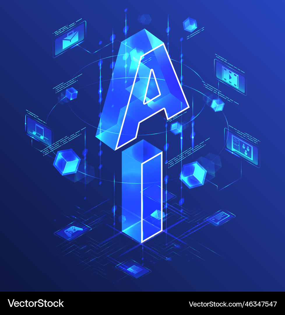 AI Acronym - Digital Innovation Royalty Free Vector Image