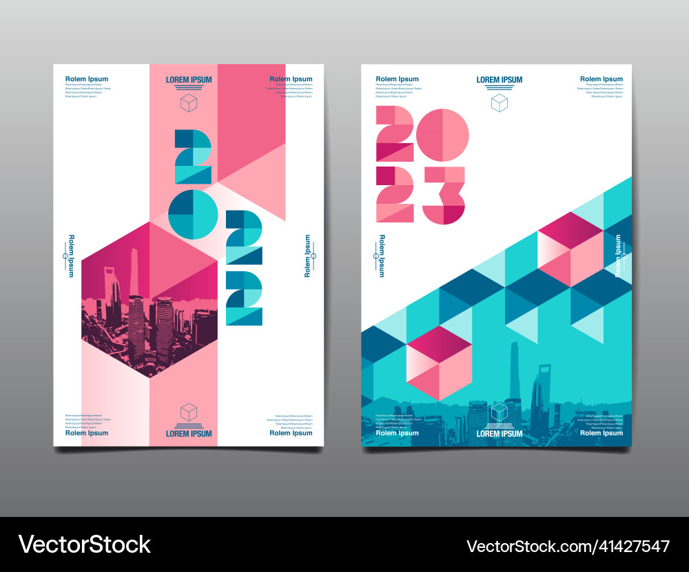 Annual report 2022 2023 template layout design Vector Image Annual report 2022 2023 template layout design Vector Image