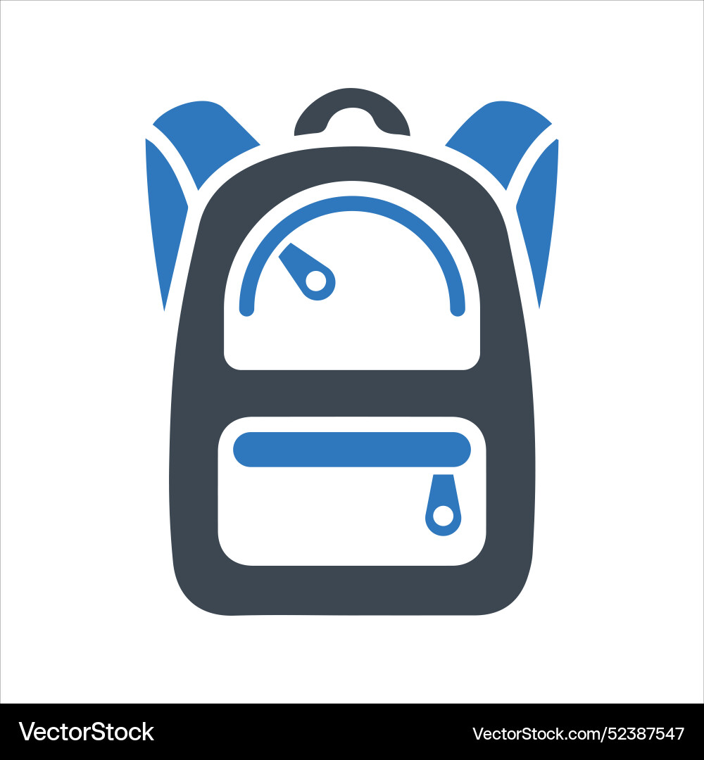 Backpack icon school bag Royalty Free Vector Image