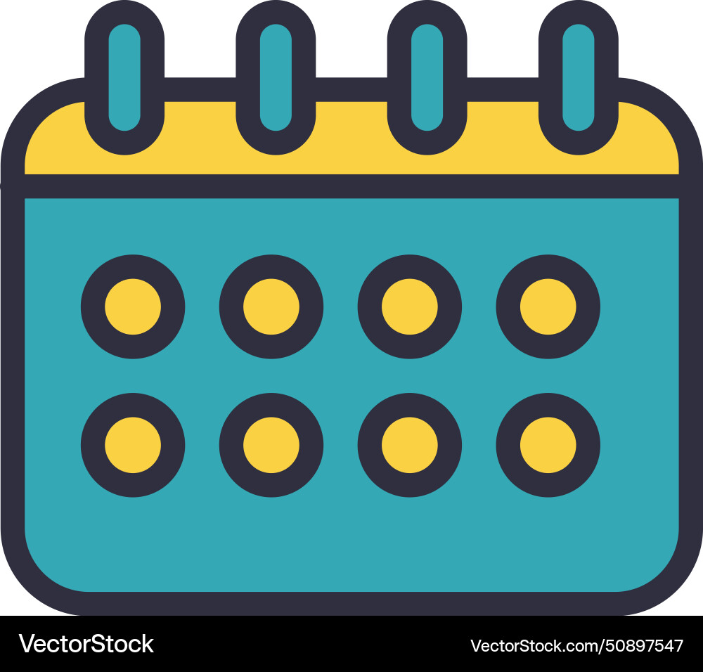 Business-Kalender-Symbol für Timing und Zeitplan Vektorbild