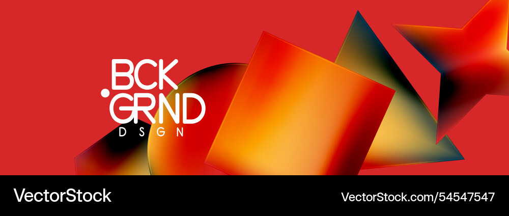 Neon color geometric shapes square triangle circle