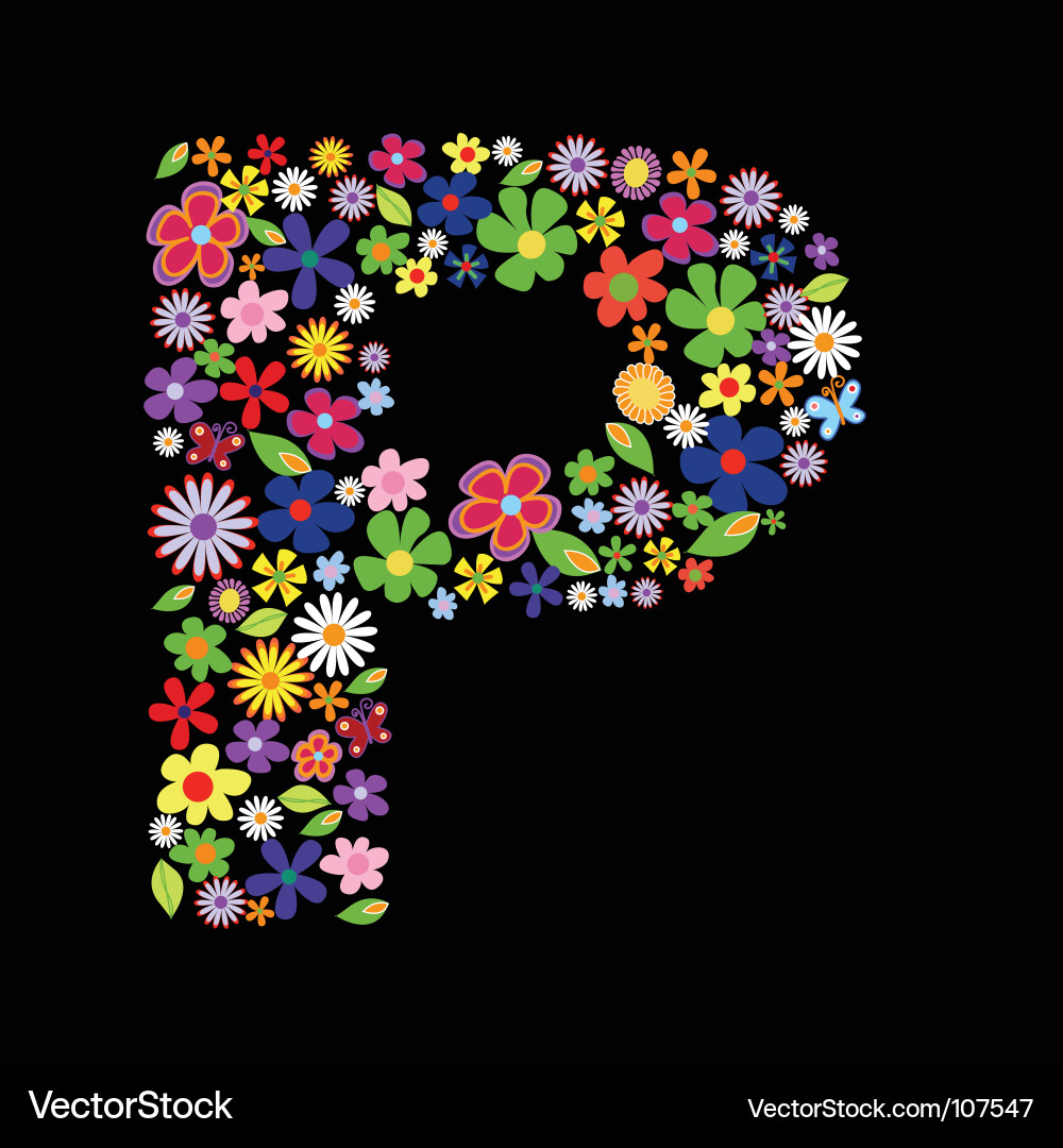 P Royalty Free Vector Image - VectorStock