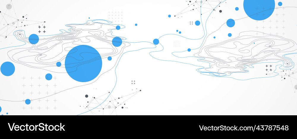 Abstract landscape geodesy topography map Vector Image