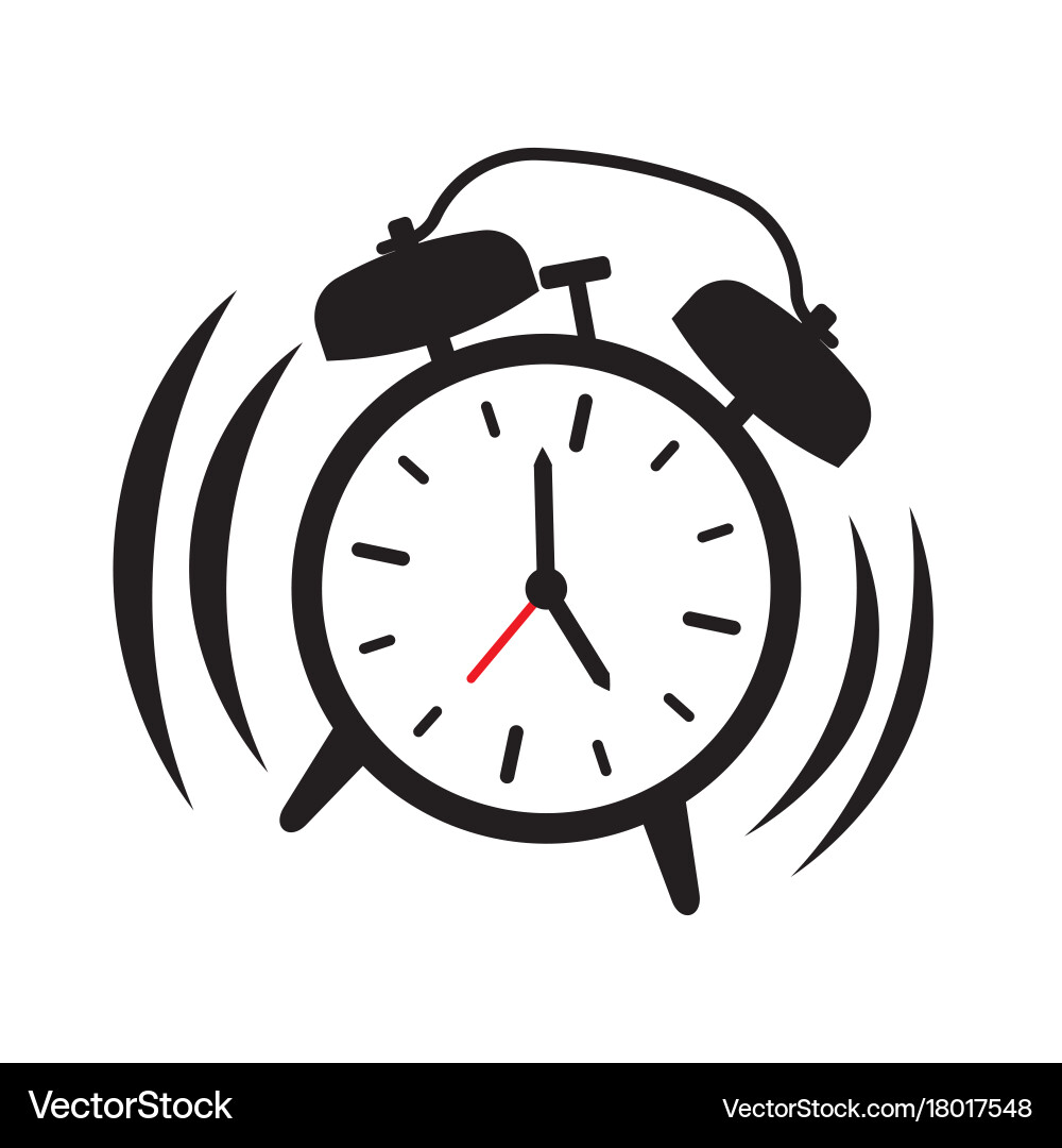 Alarm clock ringing Royalty Free Vector Image - VectorStock