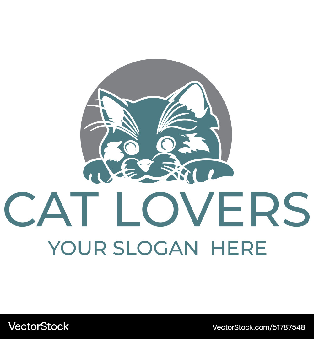 Cat design icon logo Royalty Free Vector Image