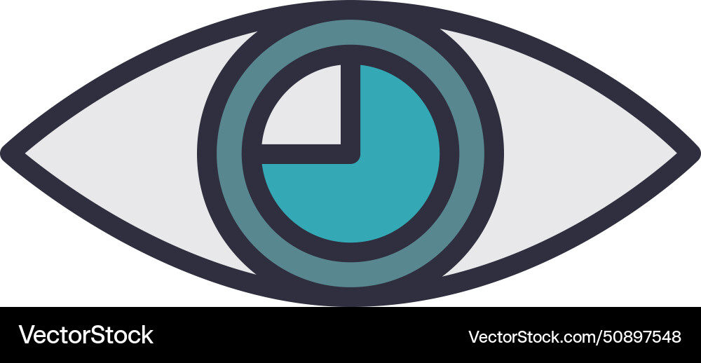 Eye icon business vision or supervision Royalty Free Vector
