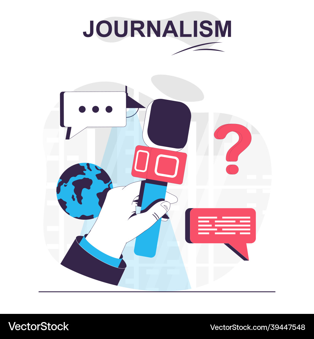 Journalism isolated cartoon concept Royalty Free Vector