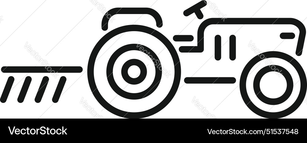 Modern tractor icon line art Royalty Free Vector Image