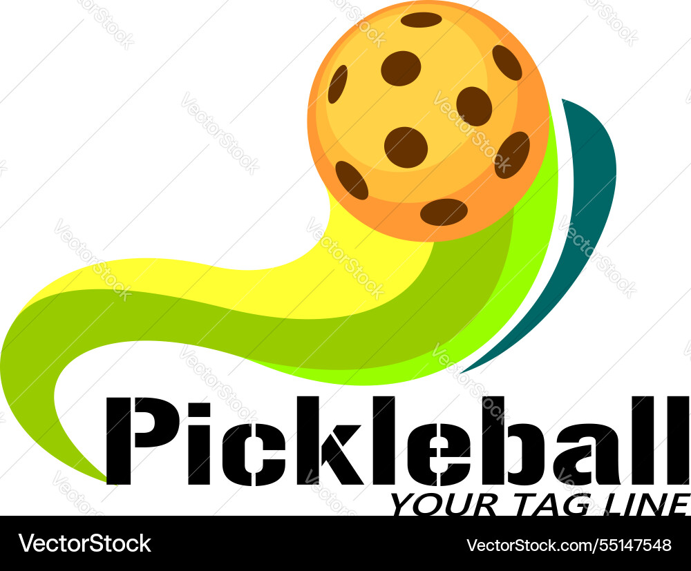 Pickleball graphic logo design Royalty Free Vector Image