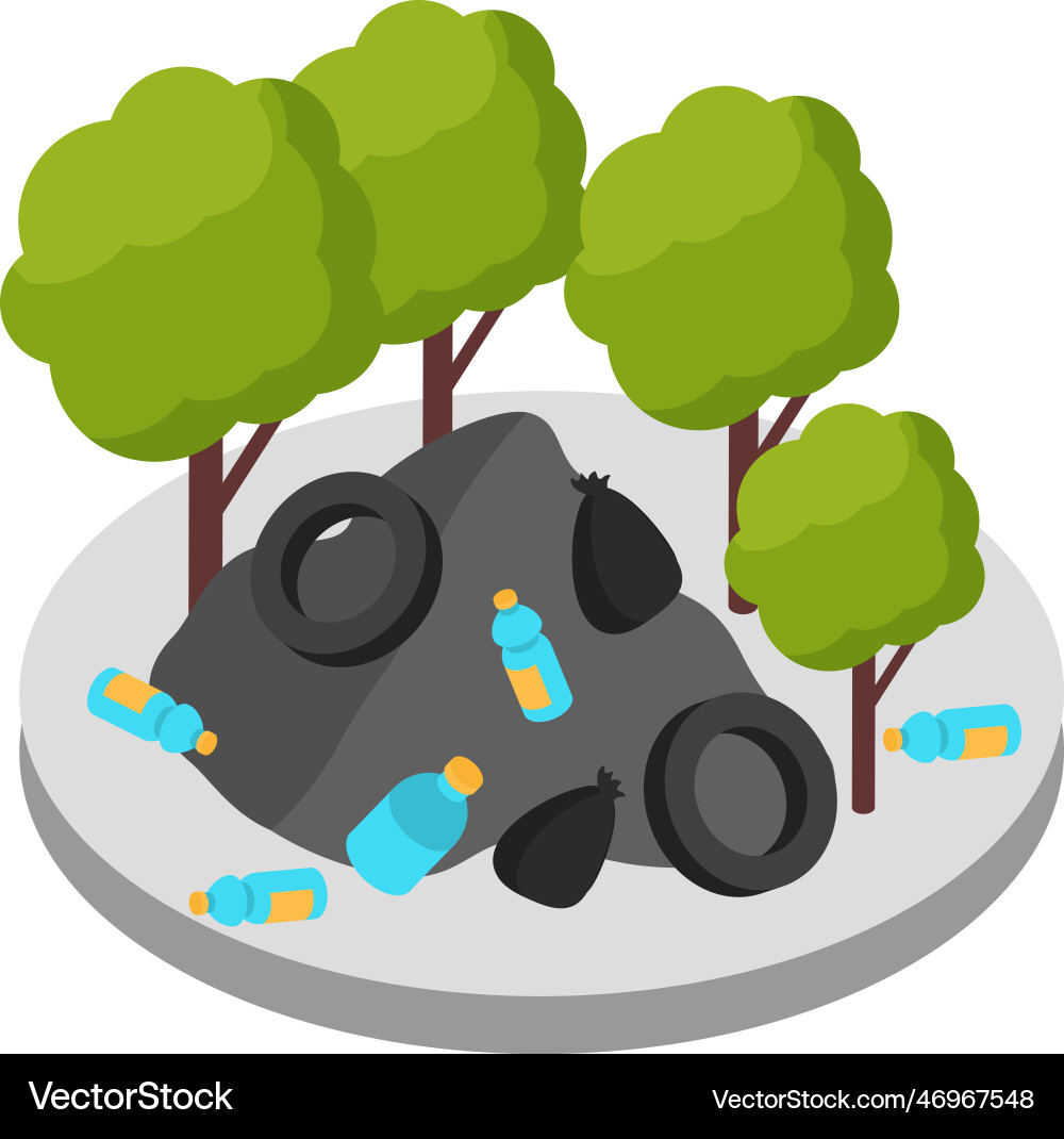 Plastic pollution concept Royalty Free Vector Image