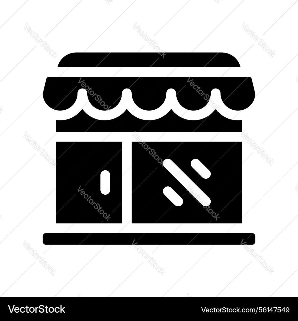 A simple icon that symbolizes store stall Vector Image