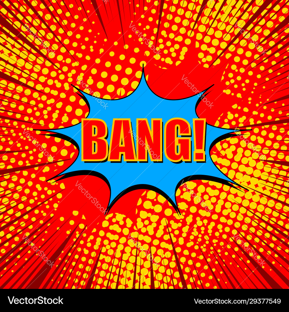 Comic explosive bright concept Royalty Free Vector Image