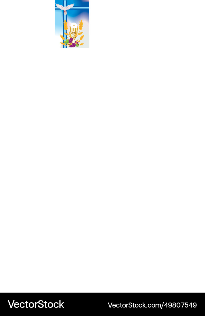 First communion holy Royalty Free Vector Image