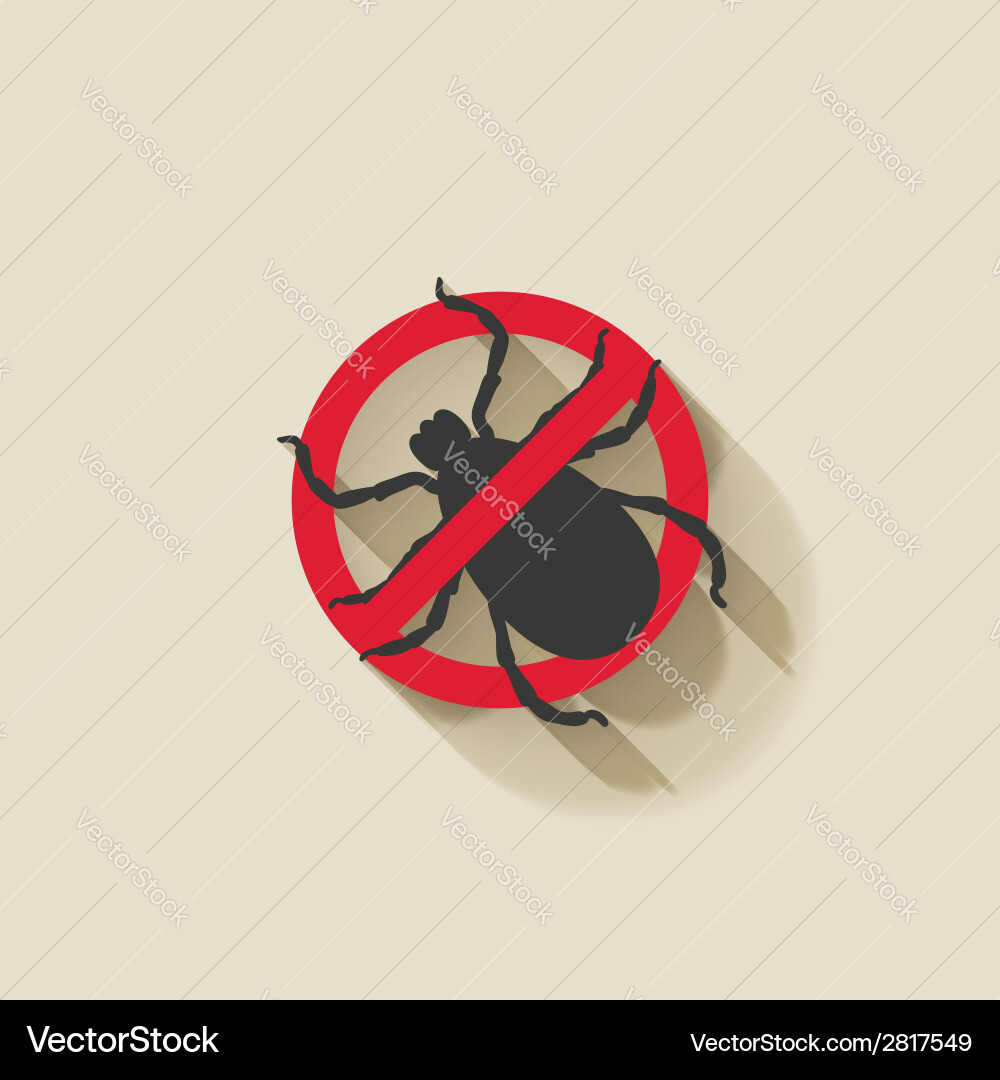 Mite warning sign Royalty Free Vector Image - VectorStock