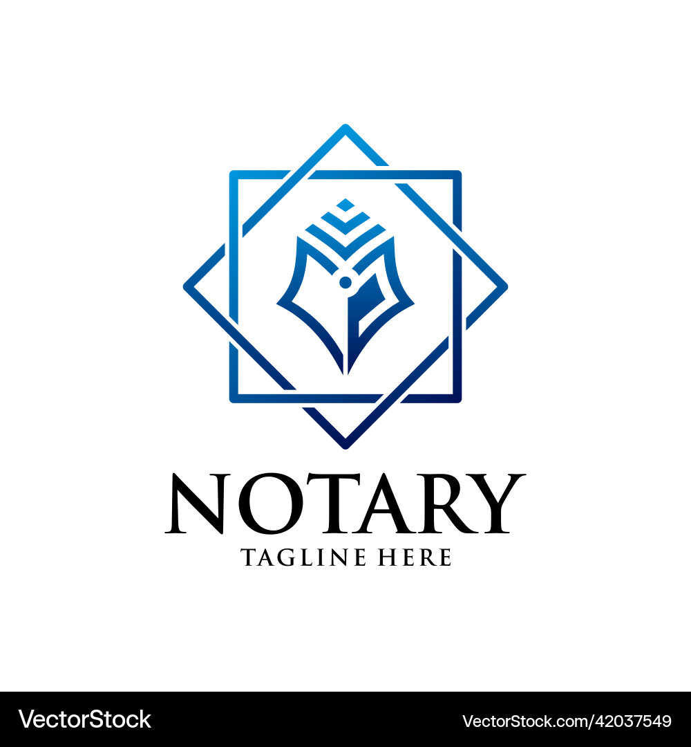 Notary logo design Royalty Free Vector Image - VectorStock