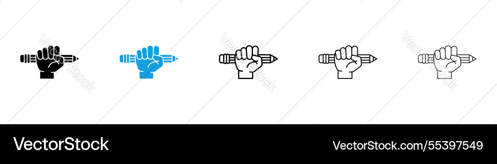 Self expression icons collection in black and blue