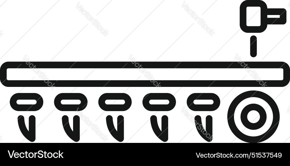 Simplified drip irrigation system icon Royalty Free Vector