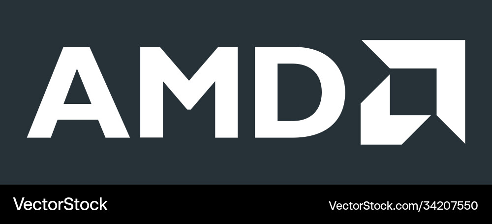 Amd logo Royalty Free Vector Image - VectorStock