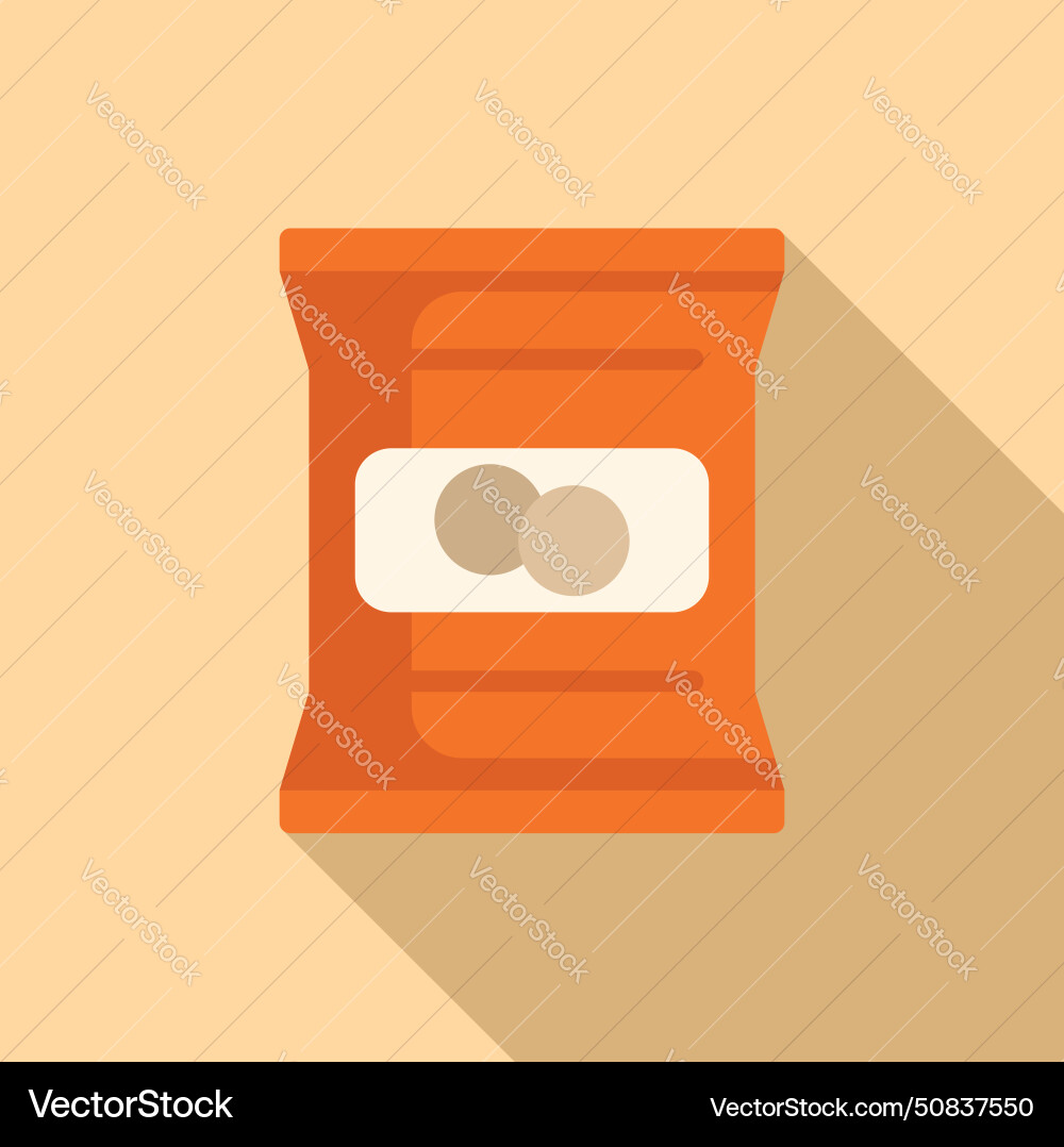 Chips product pack icon flat vending Royalty Free Vector