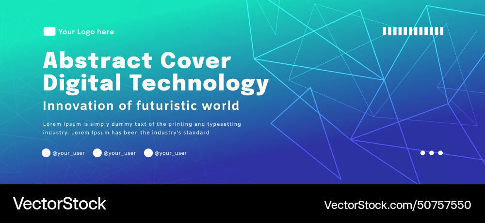 Digital technology poster cover speed connect blue