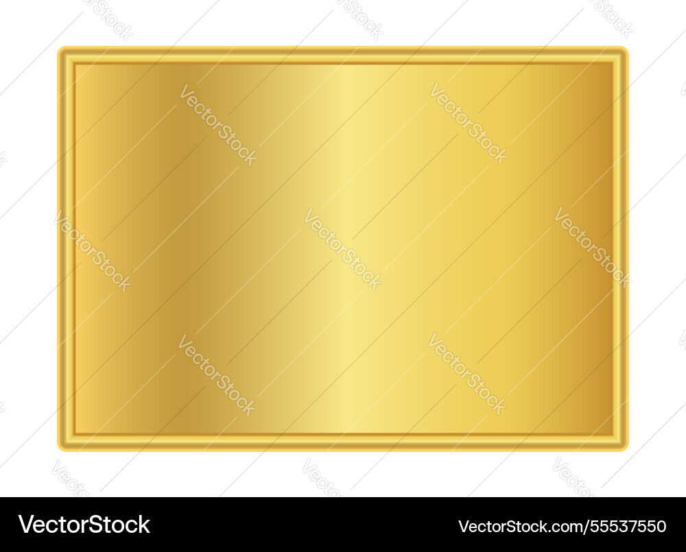 Gold label banner luxury golden frame name Vector Image