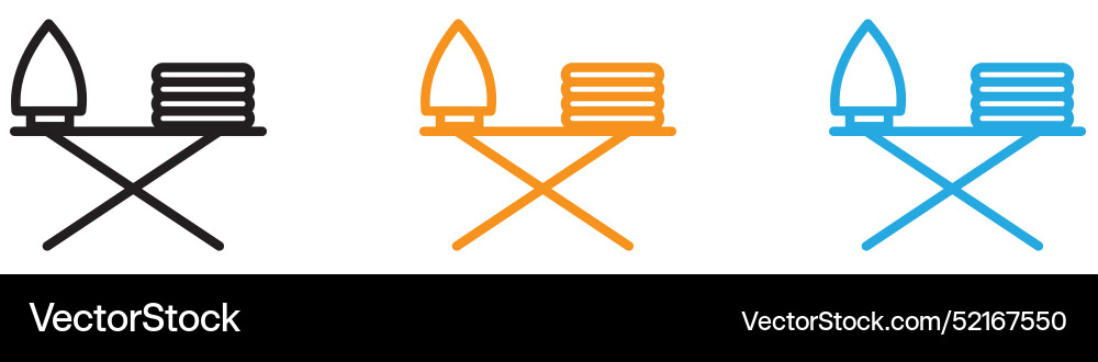 Ironing table icon logo set collection for web Vector Image