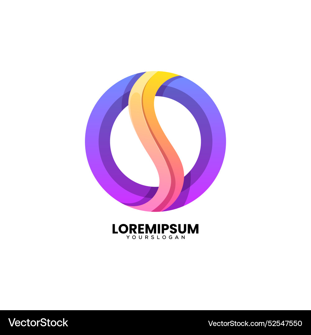 Logo letter s and o gradient colorful style Vector Image