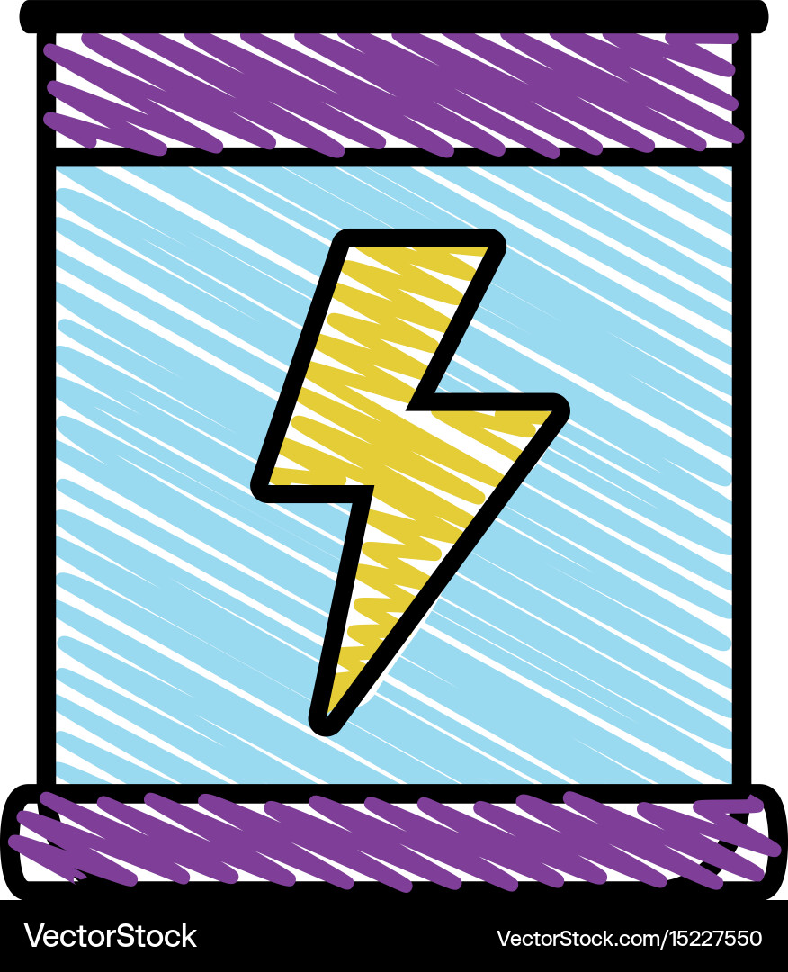 Poster with energy hazard symbol Royalty Free Vector Image
