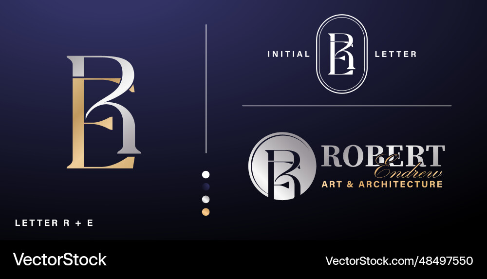 Re Initials Vector Images (over 2,400)