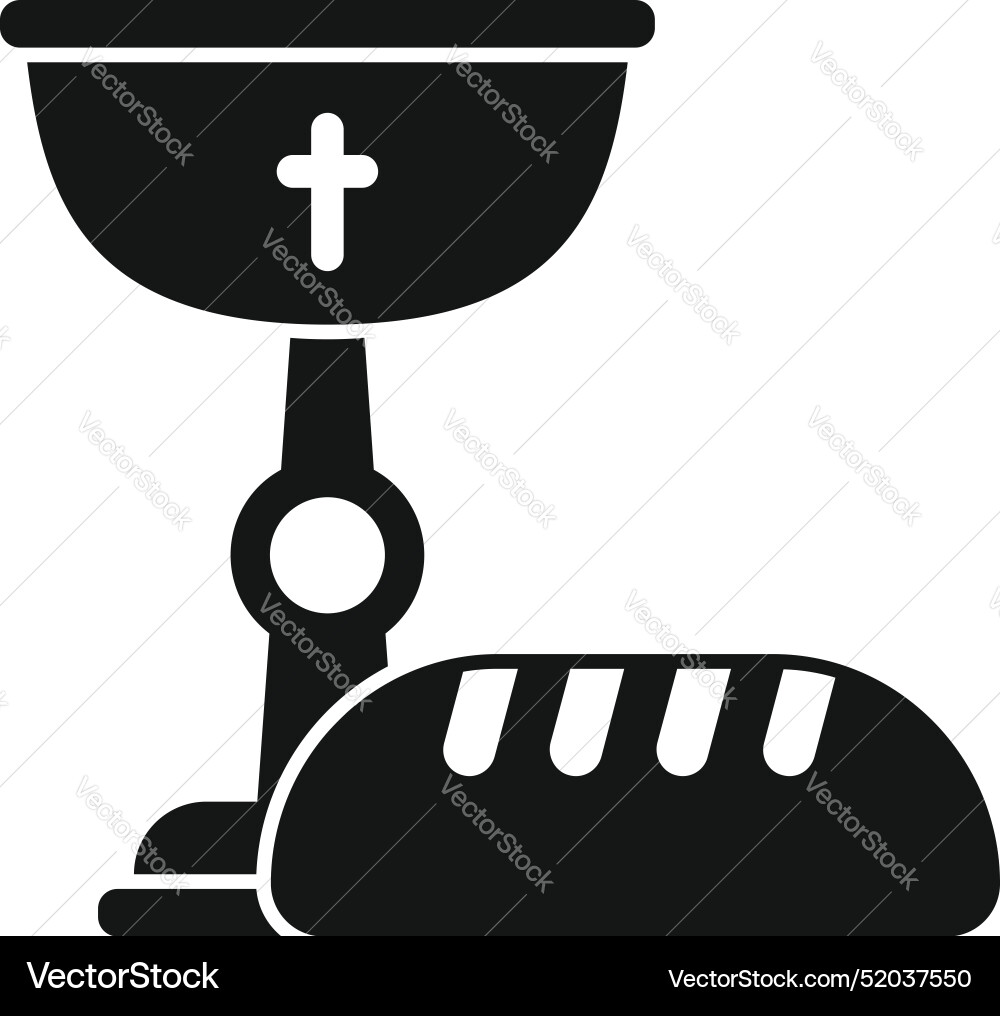 Simple icon representing the christian ritual Vector Image