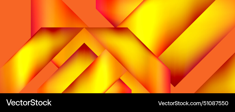 Vibrant yellow and orange geometric pattern on Vector Image