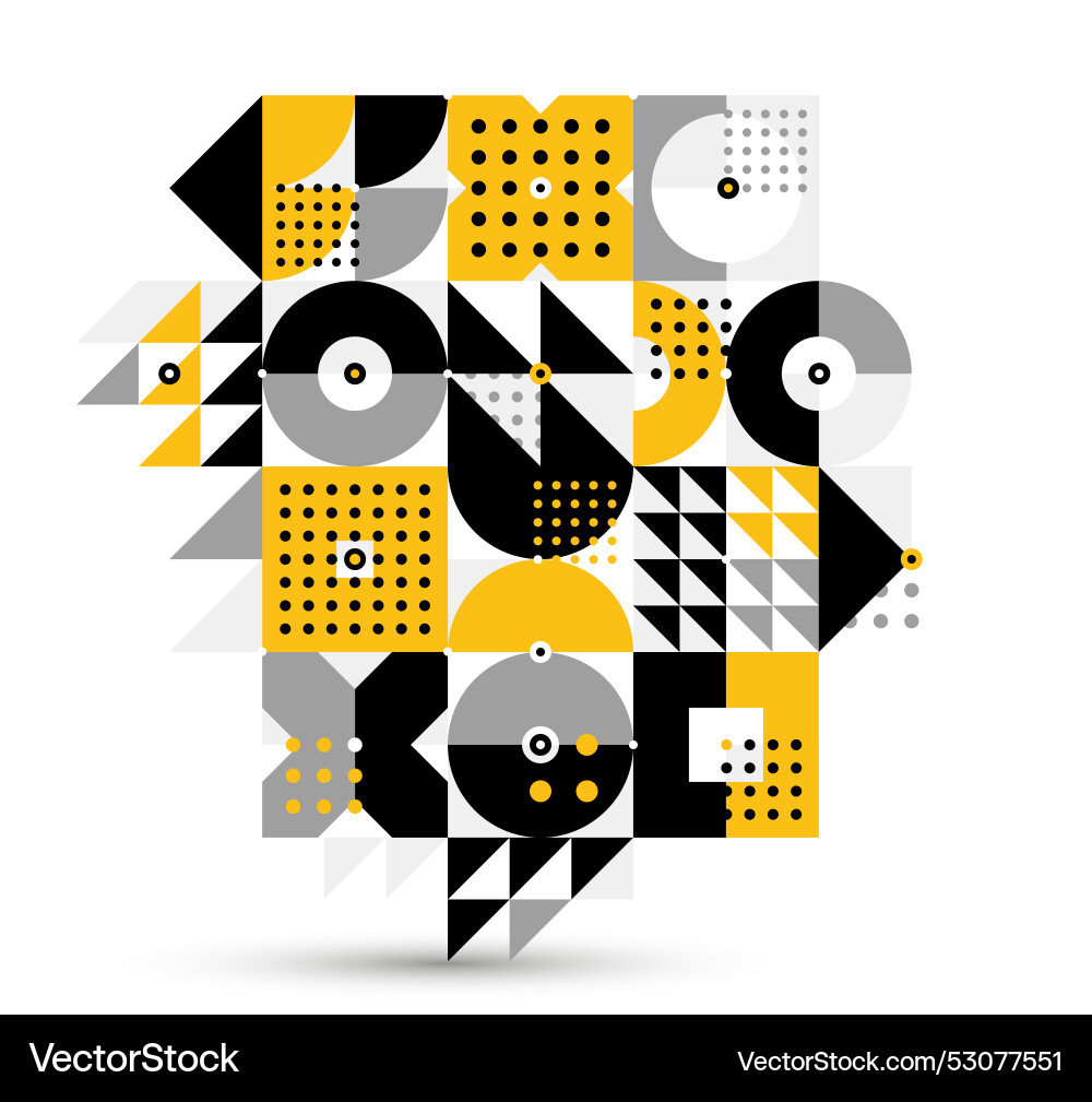 Abstract geometric modular background retro 70s Vector Image