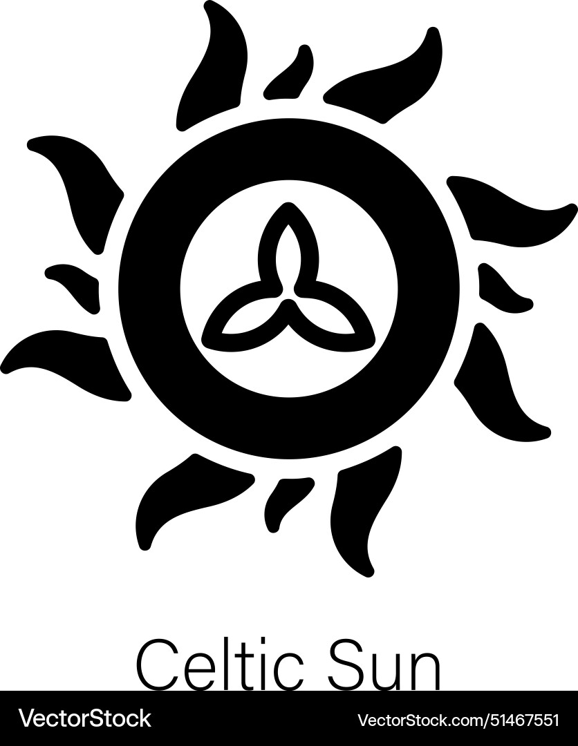 Celtic sun Royalty Free Vector Image - VectorStock