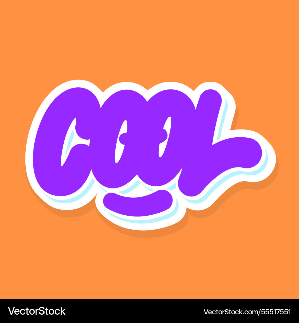 Cool handwritten lettering design Royalty Free Vector Image