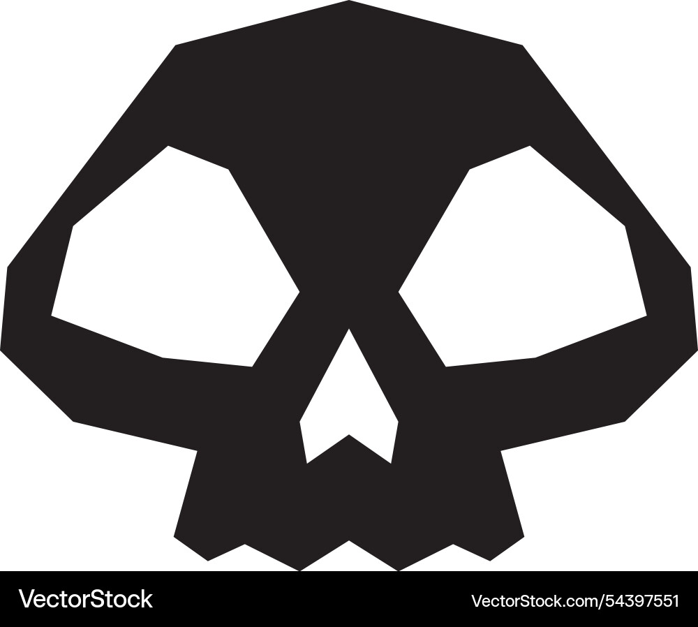 Geometric skull design representing halloween Vector Image