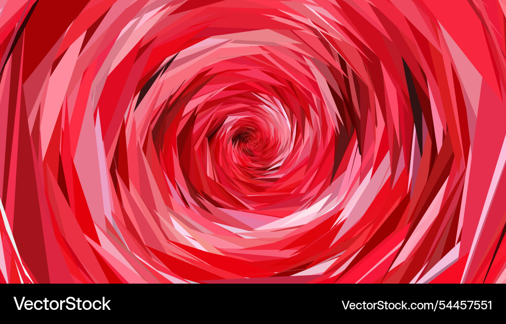 Geometric vibrant pink rose triangular background Vector Image