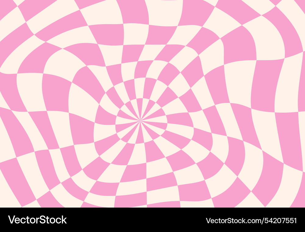 Psychedelic checkerboard poster Royalty Free Vector Image