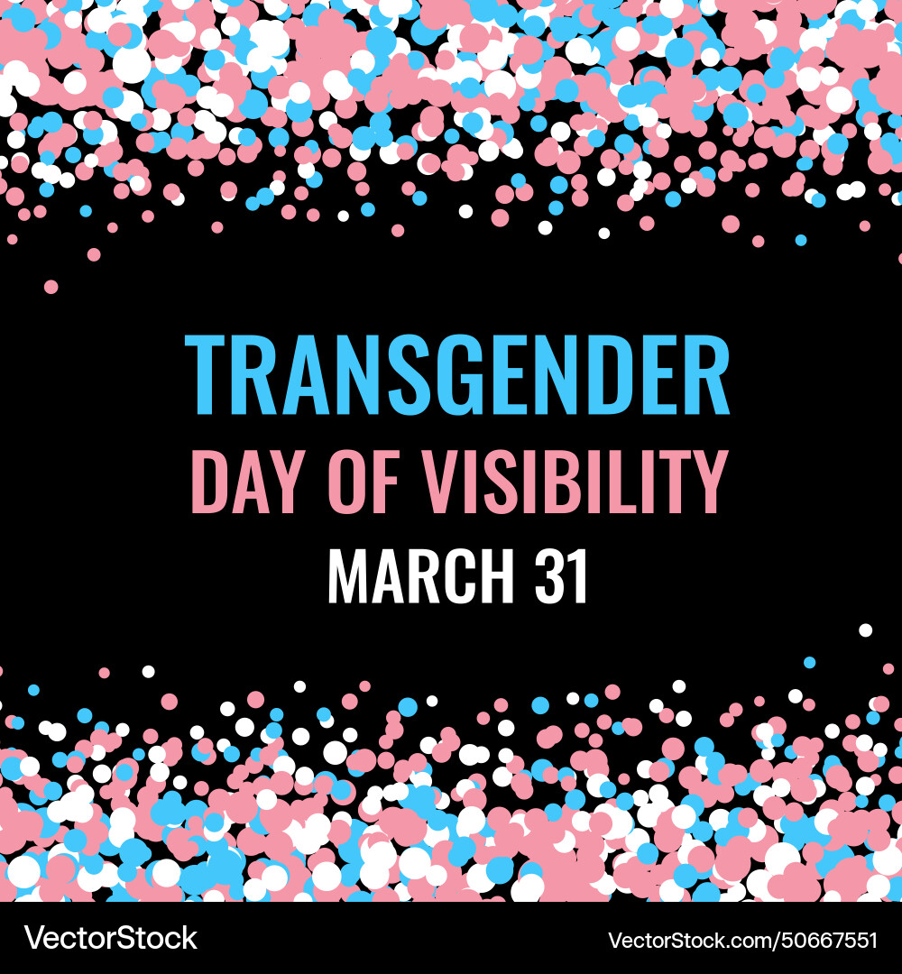 Transgender day of visibility banner lgbtq Vector Image