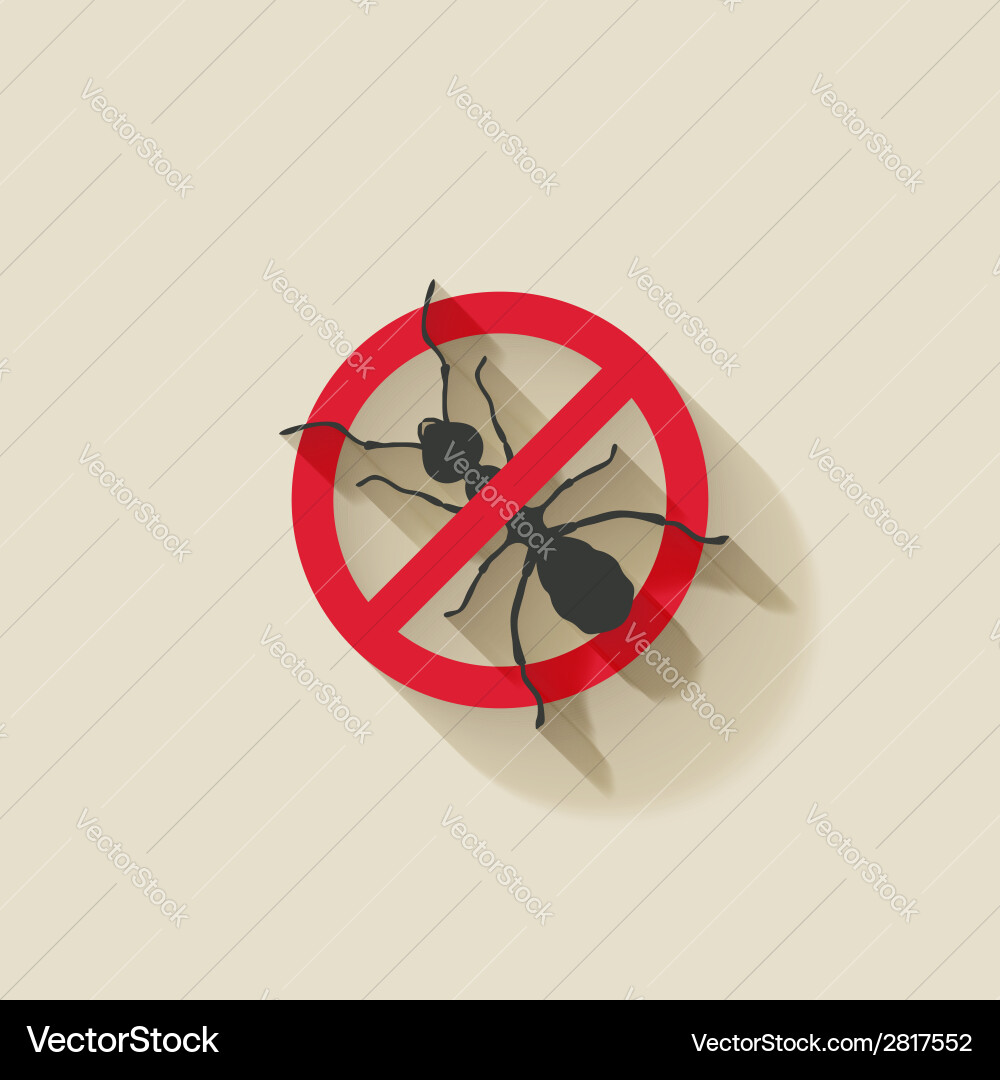 Ant warning sign Royalty Free Vector Image - VectorStock