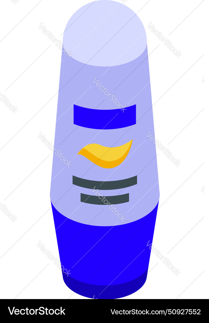 Blue deodorant icon isometric smell ball Vector Image